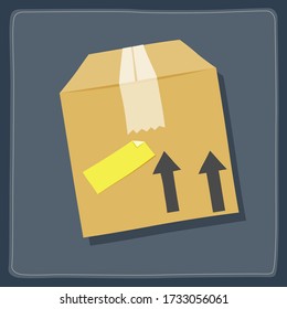 Shipping Box Vector Delivery Brown Boxes Stock Vector (Royalty Free ...