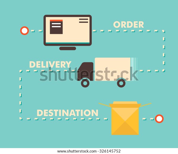 Shipping Business Scheme Ordering Delivery Order Stock Vector (Royalty ...