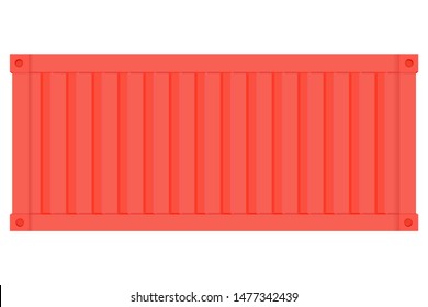 Metal Red Container Vector Flat Illustration Stock Vector (Royalty Free ...