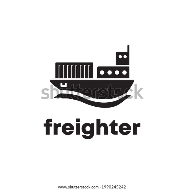 Shipping Freighter Icon Design Template Stock Vector (Royalty Free ...