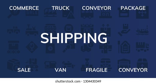 Shipping Icon Set 32 Filled Shipping Stock Vector (Royalty Free ...