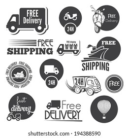 Shipping Icons Labels Stock Vector (Royalty Free) 194388590 | Shutterstock