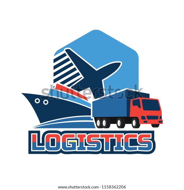 Shipping Logistics Logo Isolated On White: vetor stock (livre de ...