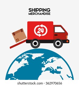 Shipping Logistics Merchandise Design Stock Vector (Royalty Free ...