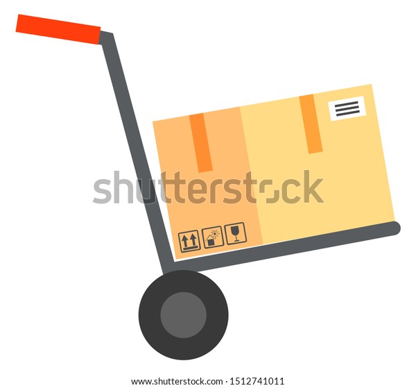 Shipping Order Vector Isolated Trolley Wheels: vector de stock (libre ...