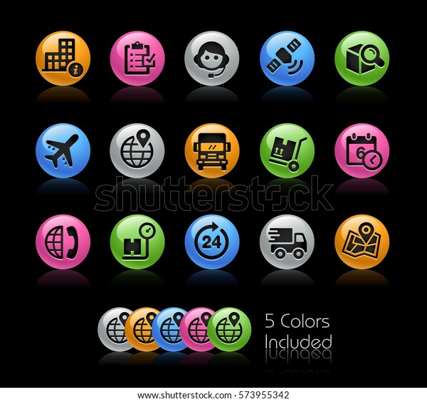 Shipping Tracking Icons Vector File Includes Stock Vector (Royalty Free ...