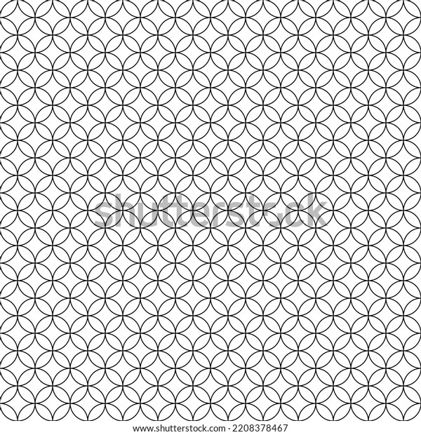 Shippoumon Circle Wedge Pattern Traditional Japanese Stock Vector ...