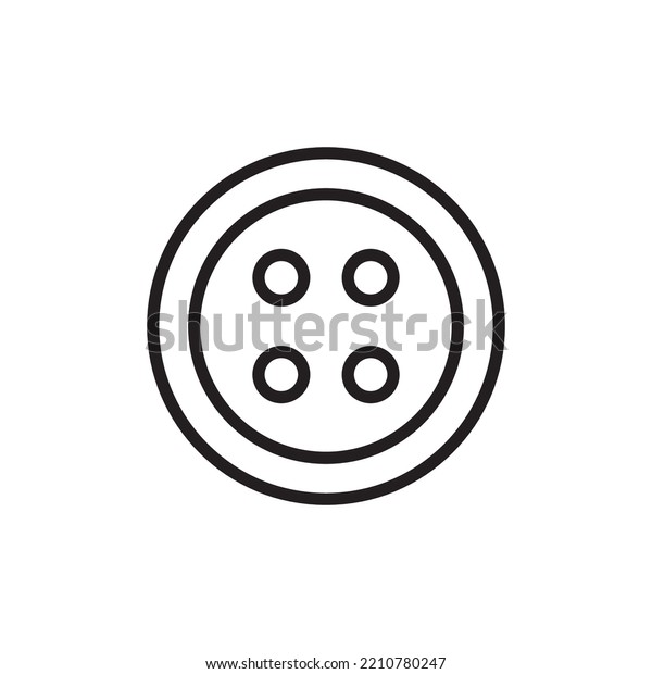 Shirt Button Icon Vector Illustration Flat Stock Vector (Royalty Free ...