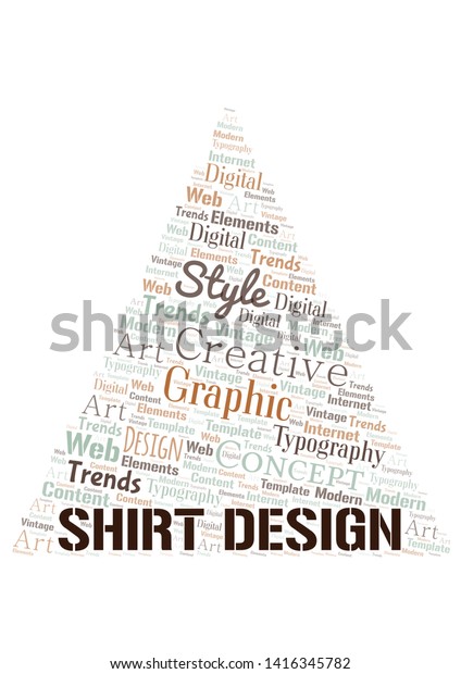 Shirt Design Word Cloud Wordcloud Made: vector de stock (libre de ...
