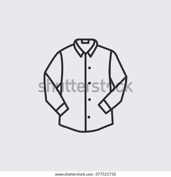Shirt Long Sleeves Stock Vector (Royalty Free) 377521732 | Shutterstock