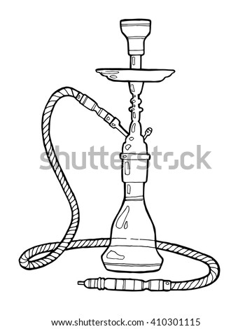 Shisha Hookah Hand Drawn Doodle Vector Vector de stock (libre de ...