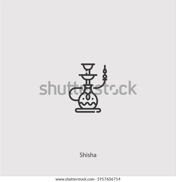 Shisha Icon Vector Isolated On White Stock Vector (Royalty Free ...