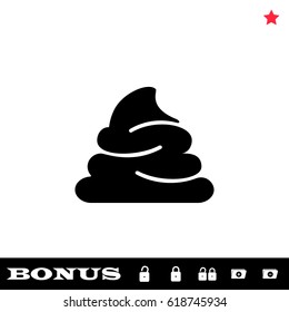 Shit Icon Flat Grey Symbol Illustration Stock Illustration 536018953 ...