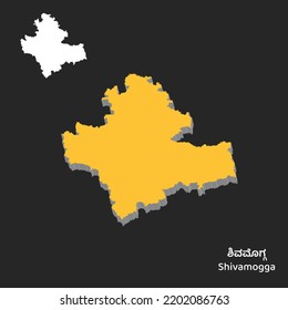 Shivamogga Vector Map District Karnataka Stock Vector (Royalty Free ...