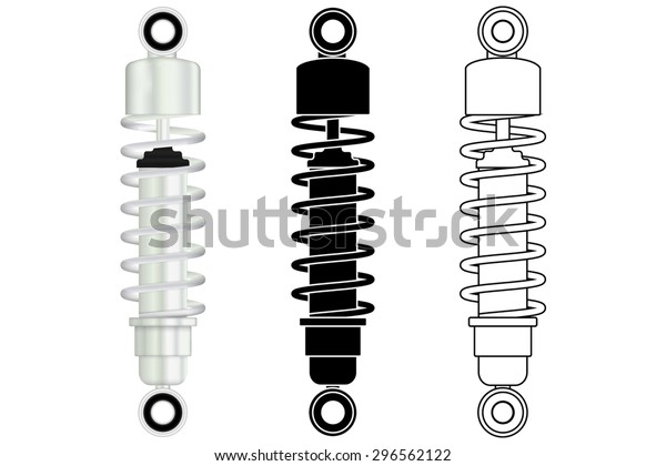 Shock Absorber Vector Illustration Isolated On Stock Vector (Royalty ...