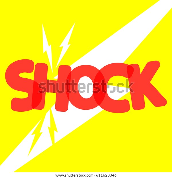Shock Colorful Poster Word Design Template Stock Vector (Royalty Free ...