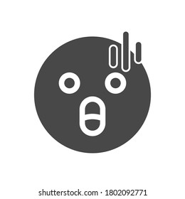 Shock Face Flat Emoji Icon Stock Vector (Royalty Free) 1802092771 ...