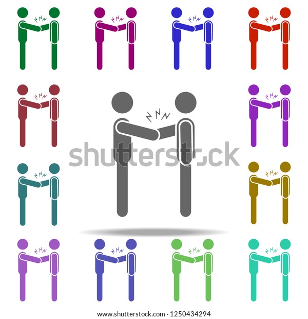 Shock Handshake Icon Elements Day Jokes Stock Vector (Royalty Free ...