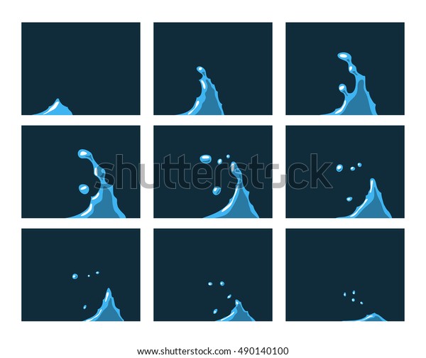 Shock Waves On Shore Splash Clear Stock Vector (Royalty Free) 490140100 ...