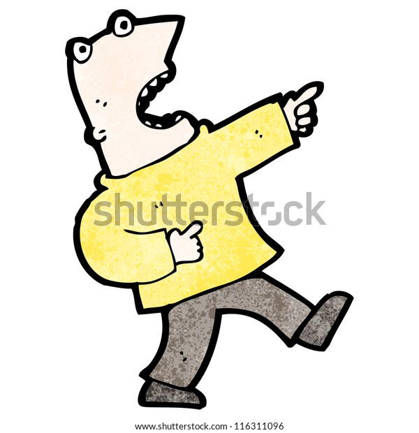 Shocked Cartoon Man Pointing Stock Vector (Royalty Free) 116311096 ...