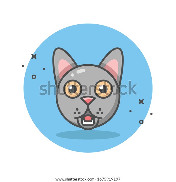 Shocked Cat Vector Illustration Animal Icon Stock Vector (Royalty Free ...