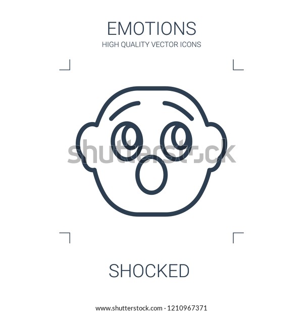 Shocked Icon High Quality Line Shocked Stock Vector (Royalty Free ...