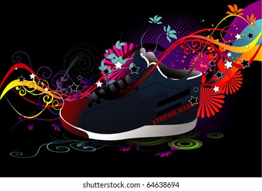 Shoe Abstract Color Vector Stock Vector (Royalty Free) 64638694 ...
