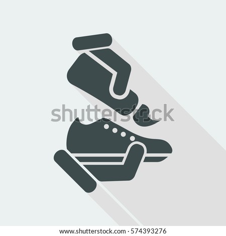 Shoe Cleaning Vector Flat Icon Stock Vector (Royalty Free) 574393276 ...