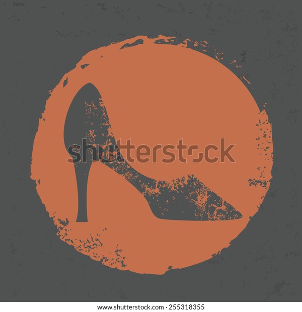 Shoe Design On Grunge Background Grunge Stock Vector (Royalty Free ...