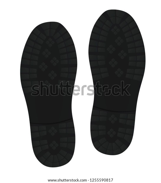 Shoe Footprint Vector Illustration Stock Vector (Royalty Free) 1255590817