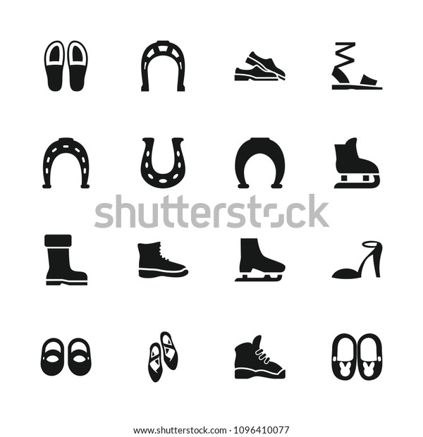 Shoe Icon Collection 16 Shoe Filled Stock Vector (Royalty Free ...