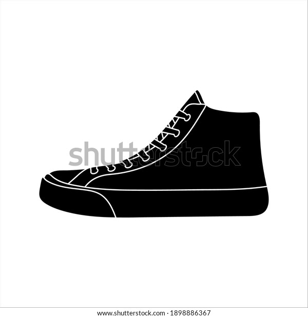 Shoe Icons On White Background Vector Stock Vector (Royalty Free ...