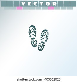 Shoe Print Icon Illustration Business Stock Vector (Royalty Free) 450012622