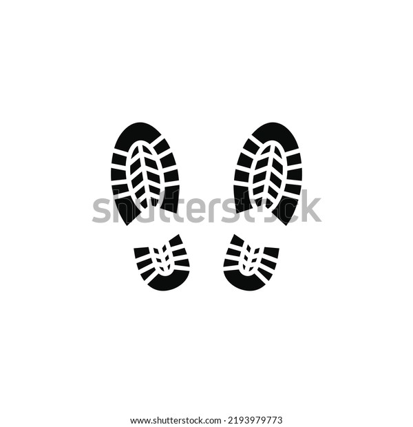 Shoe Print Icon Vector Illustration Stock Vector (Royalty Free ...