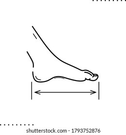 Shoe Size Bare Foot Measuring Vector Stock Vector (Royalty Free ...
