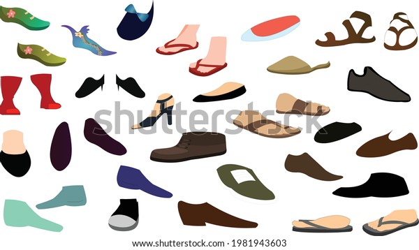 Colección de arte vectorial animado de zapatos en arte 2d, elige tu ...
