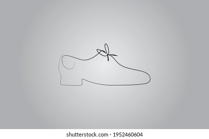 Shoes Continuous One Line Drawing Sports Stock Vector (Royalty Free ...