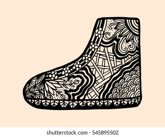 Shoes Doodle Style Stock Vector (Royalty Free) 545895508 | Shutterstock