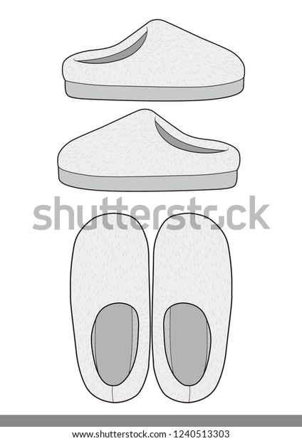 Shoes Fashion Flat Technical Drawing Template Stock Vector (Royalty ...