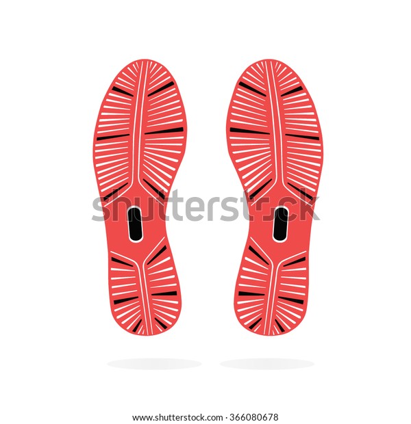 Shoes Foot Print Imprint Vector Illustration Stock Vector (Royalty Free ...