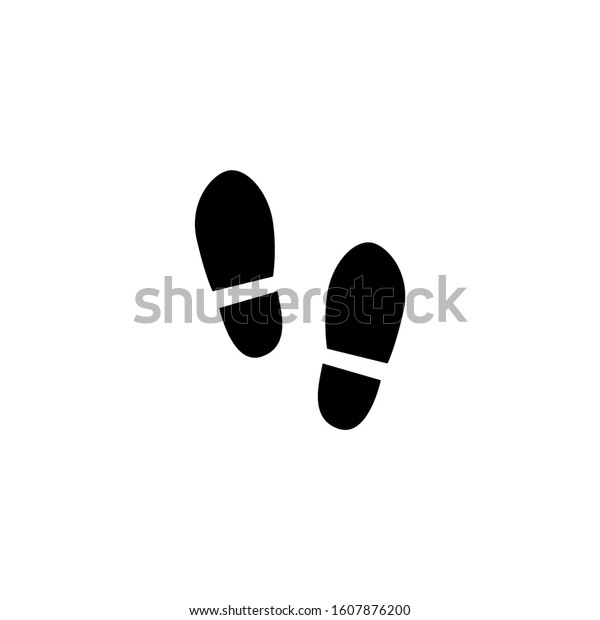 Shoes Footsteps Icon Vector Illustration Black Stock Vector (Royalty ...