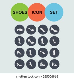 Shoes Icon Set Stock Vector (Royalty Free) 285306968 | Shutterstock