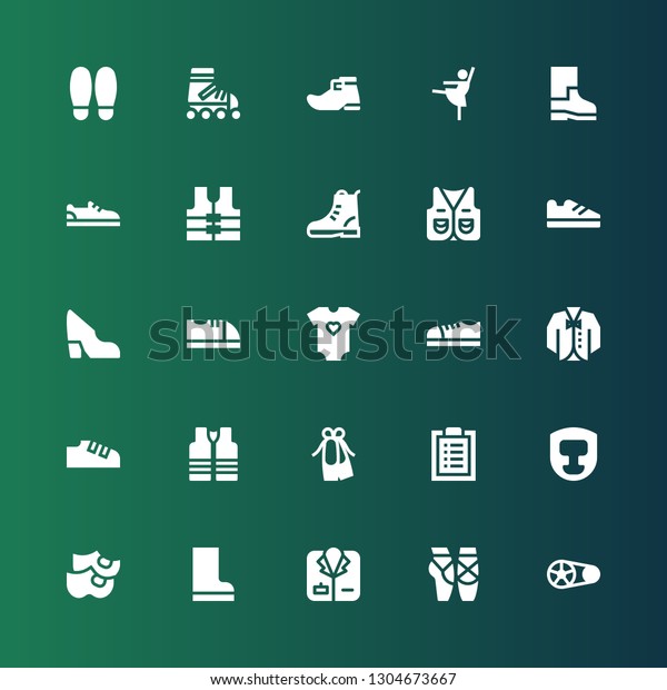 Shoes Icon Set Collection 25 Filled Stock Vector (Royalty Free ...