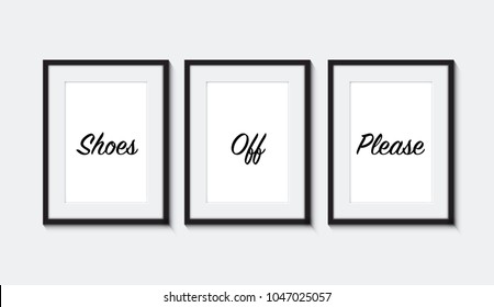 Shoes Off Please Posters Frame Stock Vector (Royalty Free) 1047025057 ...