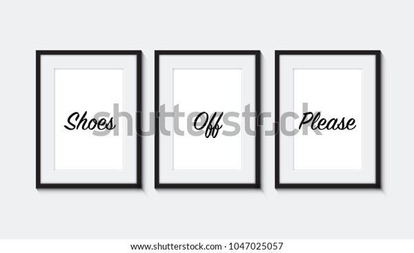 Shoes Off Please Posters Frame Stock Vector (Royalty Free) 1047025057