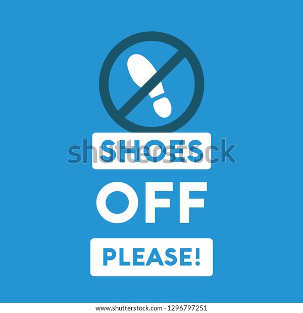 Shoes Off Please Sign Stock Vector (Royalty Free) 1296797251 | Shutterstock