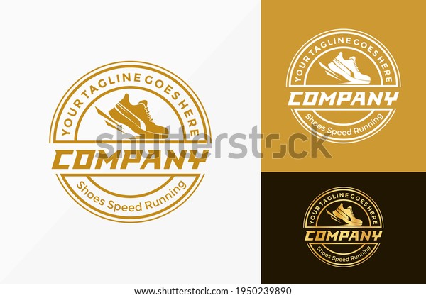 Shoes Speed Running Logo Vector Design Stock Vector (Royalty Free ...