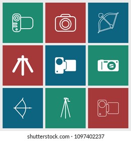 Shoot Icon Collection 9 Shoot Filled Stock Vector (Royalty Free ...