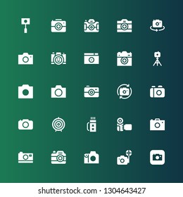 Shoot Icon Set Collection 25 Filled Stock Vector (Royalty Free ...