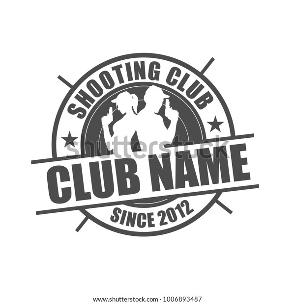 Shooting Club Logo Design Stock Vector (Royalty Free) 1006893487 ...